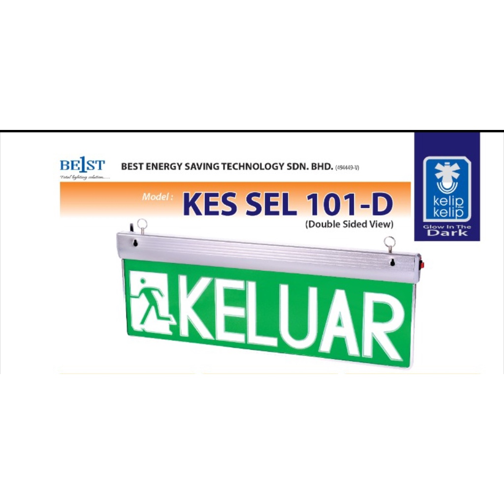 KELIP-KELIP KEUAR SIGN SLIM / HANGGING KELUAR SIGN / CEILING KELUAR ...