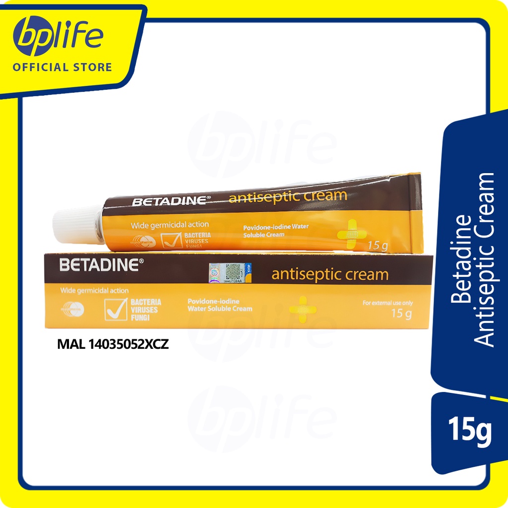 Betadine Antiseptic Cream 15g | Shopee Malaysia