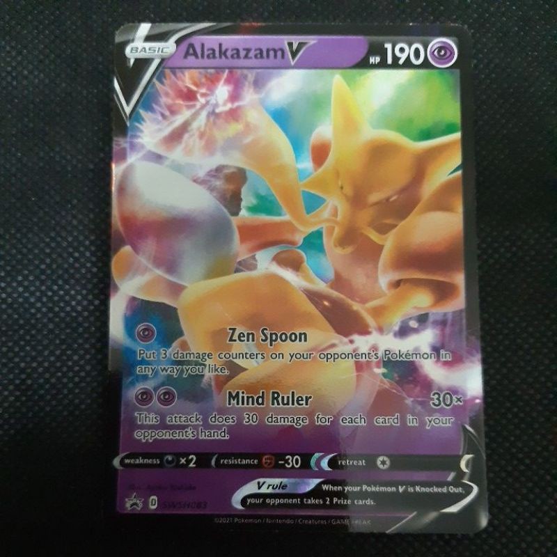 Pokemon Card TCG : Alakazam V SWSH083 Promo -Ultra Rare 100% Original ...