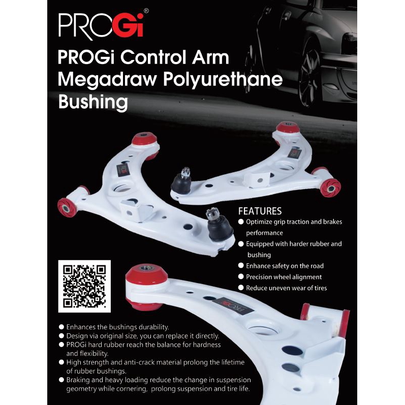 Progi Control Arm Megadraw Polyurethane (Carleur No 1 Car Workshop ...
