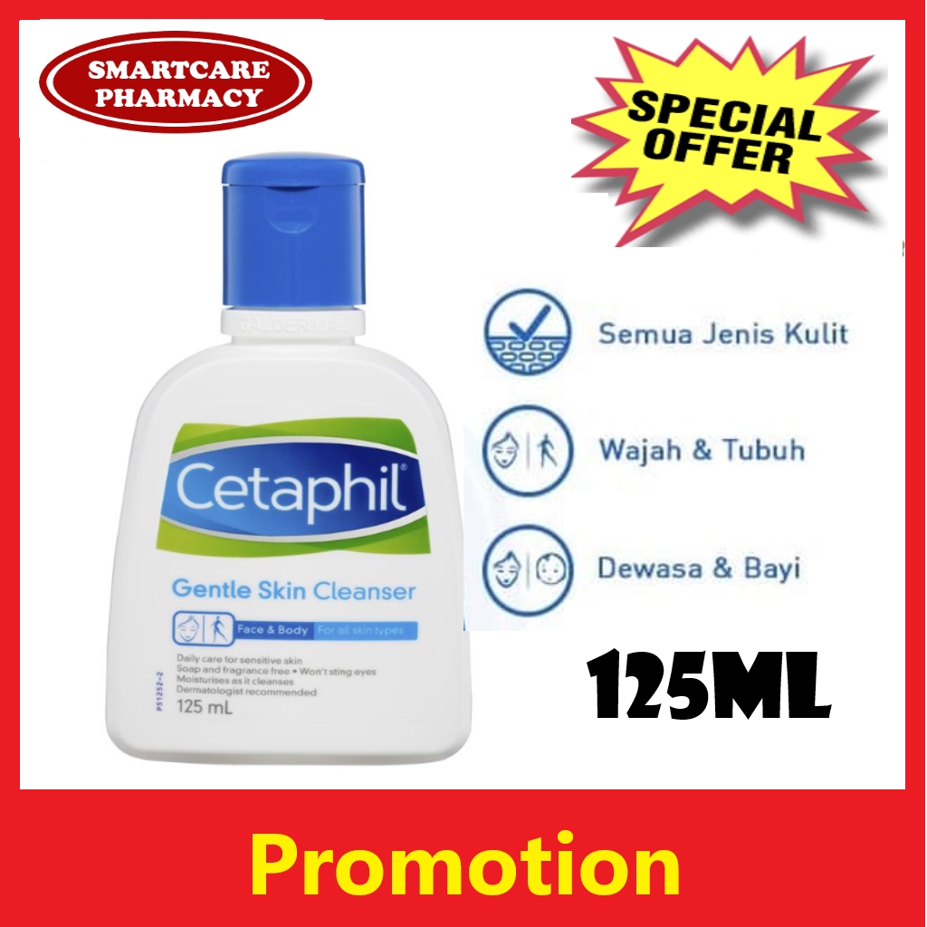 Cetaphil Gentle Skin Cleanser 125ml-Barcode removed Promotion | Shopee ...