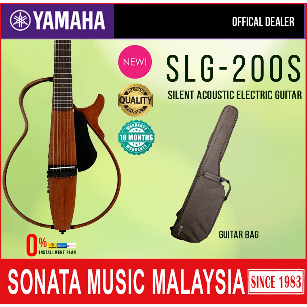 Yamaha SLG200S Silent Acoustic Electric Guitar Steel String With Pickup ...