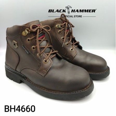 BLACK HAMMER MEN 4000 SERIES MID CUT WITH SHOES LACE LEATHER SAFETY ...