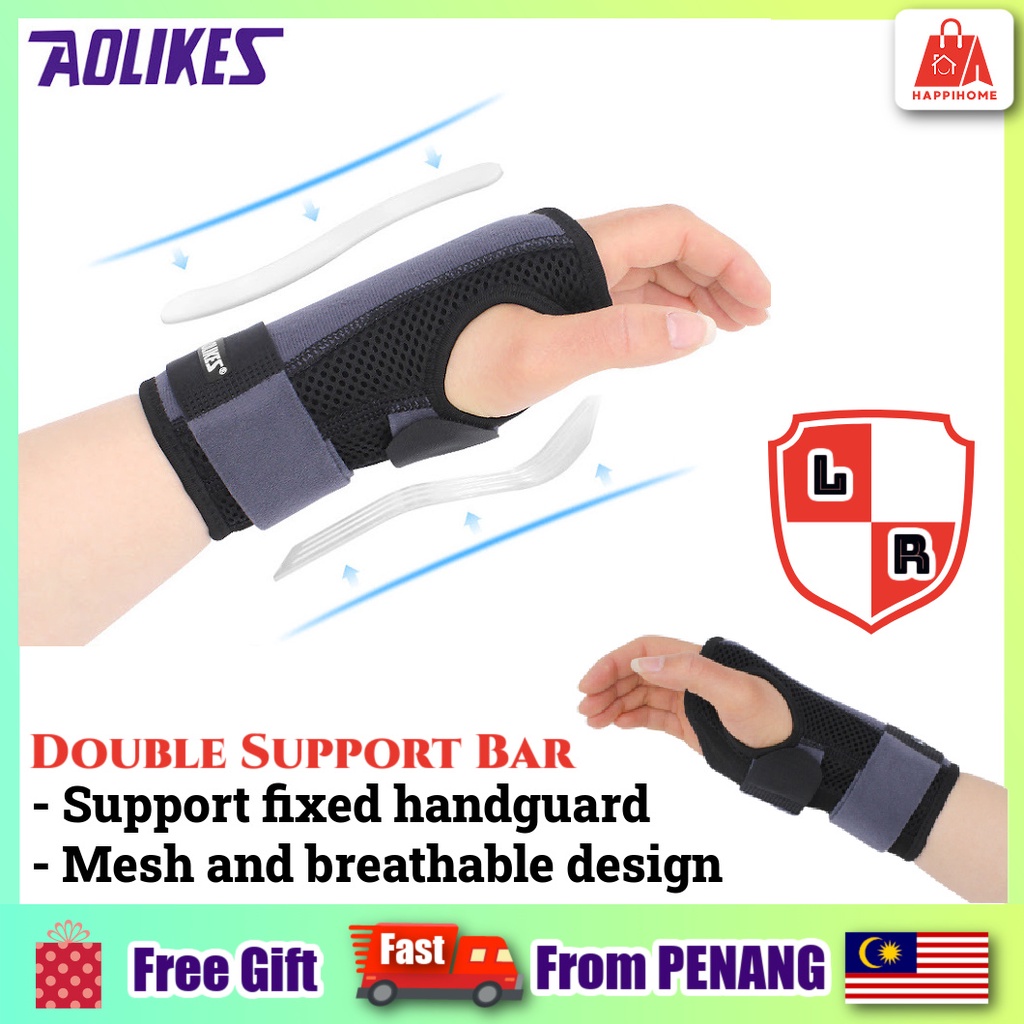 Rehabs Medical Carpal Tunnel Adjustable Wrist Brace Splint Double ...