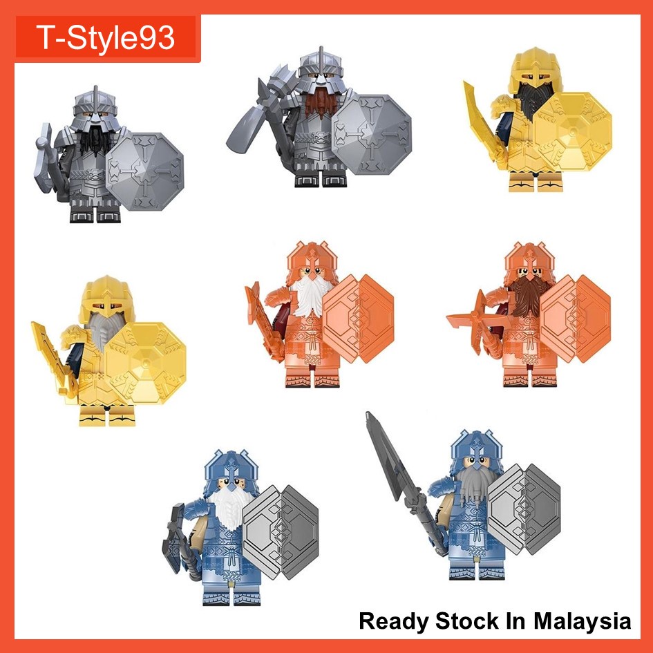 Medieval Series Dwarf Warriors Lego Mini Figure Building Block Collection X0314 | Shopee Malaysia