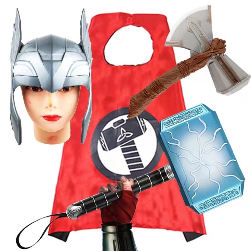 Superhero Cosplay Costume Halloween Sets Thor Children Party Themed ...