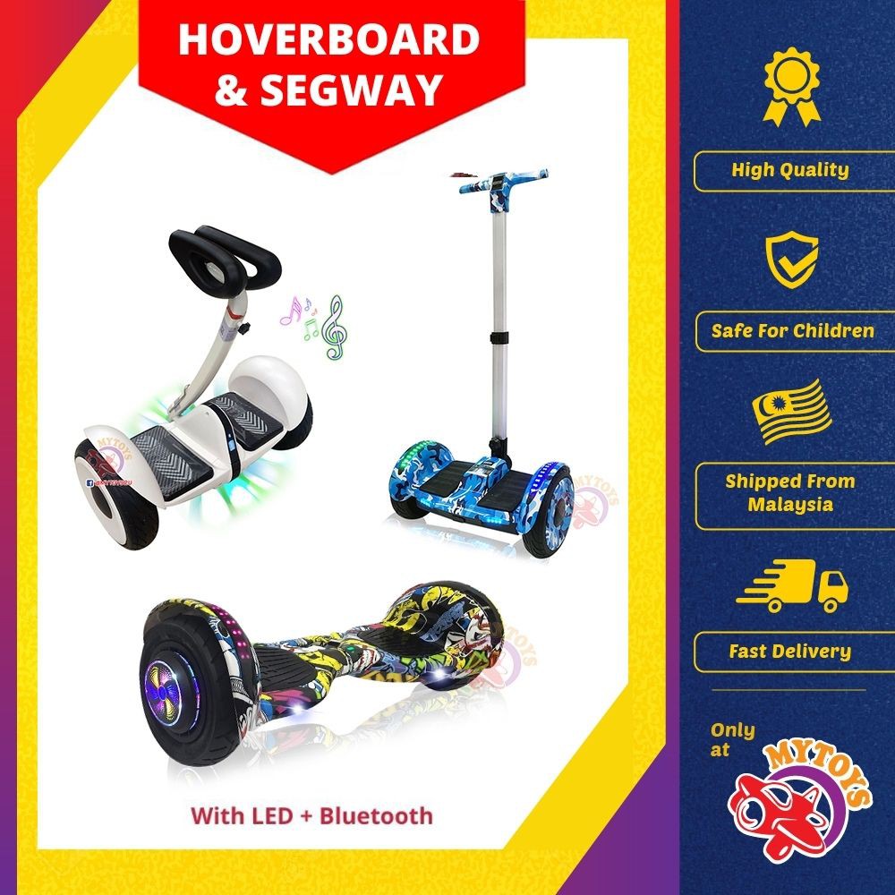 Hoverboard Segway 6.5" / 8" / 10" Wheels With Bluetooth and LED Self ...