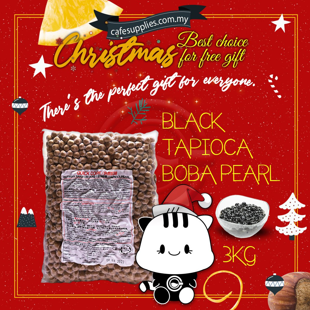 Halal Quick Cook Tapioca Bubble Tea Boba Pearl 3 KG 1 KG READY STOCK BOBA TEA BUBBLE TEA MILK ...