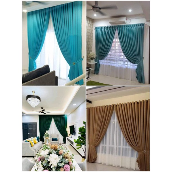 Langsir Pintu/Tingkap/Sliding Tebal 90% blackout | Shopee Malaysia