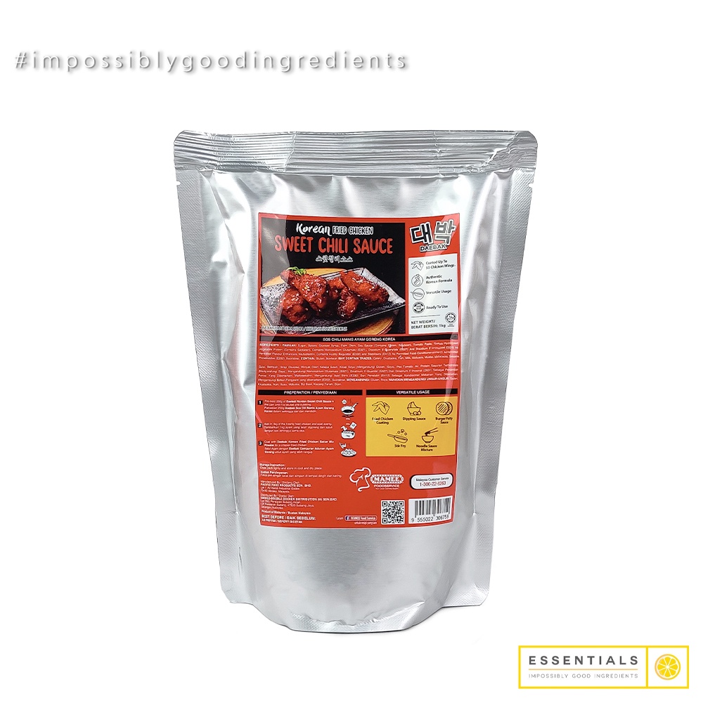 DAEBAK Korean Fried Chicken Sweet Chili Sauce [1KG] | HALAL | Shopee ...