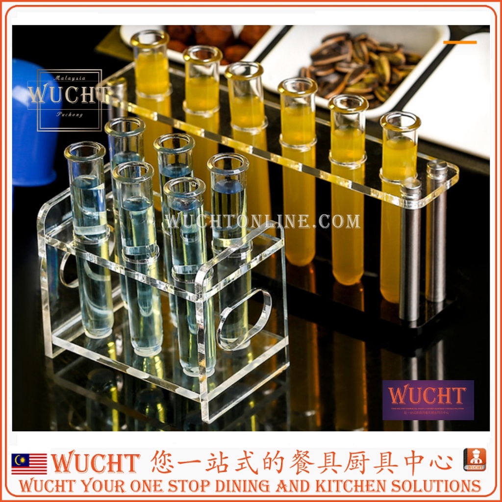 【WUCHT】6 Hole Acrylic Test Tiub Rack Test Tube Test Tube Shot Rack ...
