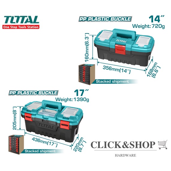 [READY STOCK] TOTAL PLASTIC TOOL BOX (14" / 17") | Shopee Malaysia