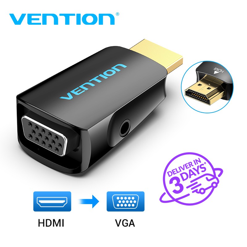 Vention HDMI to VGA Adapter with Audio Gold-Plated 1080P HDMI to VGA ...