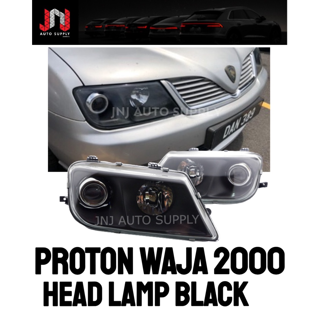 Proton Waja 2000 acc Head Lamp Full black 1set 2pcs | Shopee Malaysia