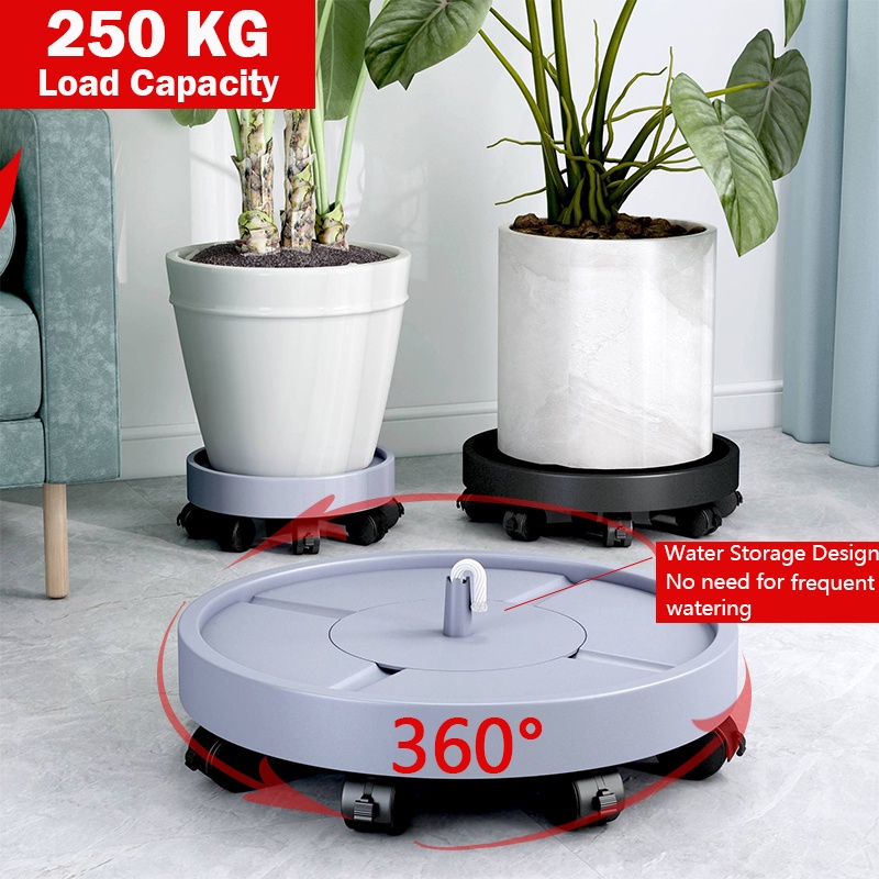 360 Rotating 250Kg Load Capacity Plant Stand Universal Wheel Vase Base ...
