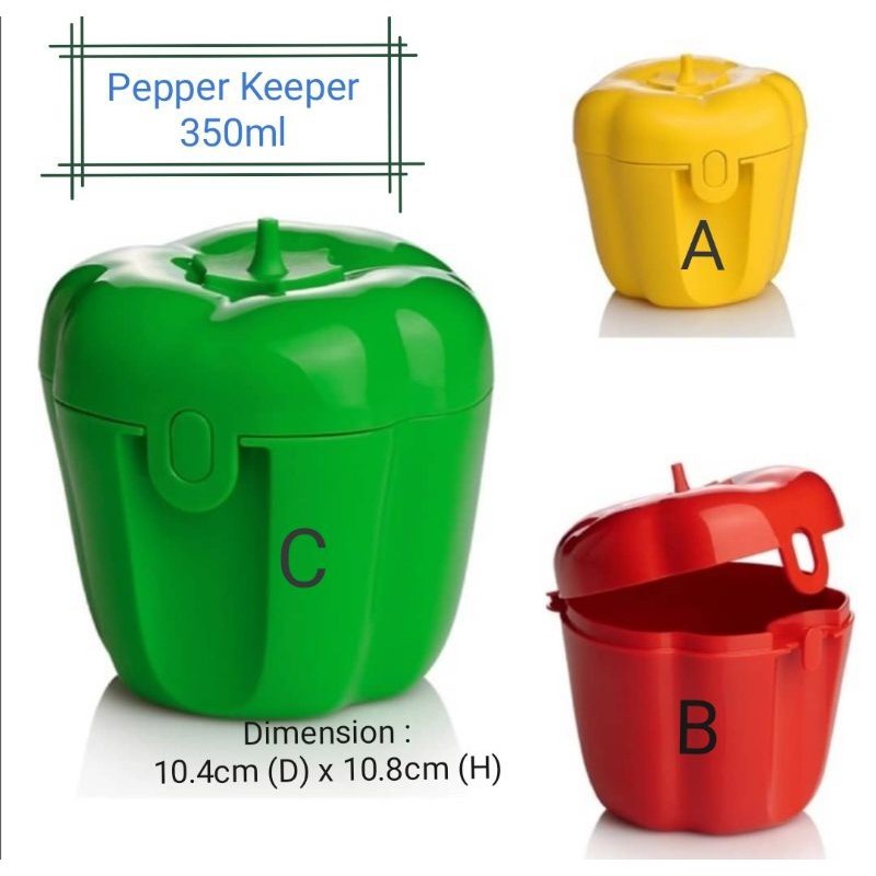 Tupperware Pepper/Chilli Keeper (350ml) (1piece) | Shopee Malaysia