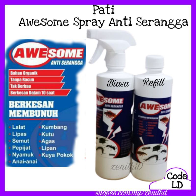 PATI ANTI SERANGGA AWESOME SPRAY Bebas Racun Insect Repellent Hapus ...