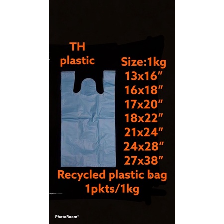 1kg+-1pkts/recycled plastic bag /Thick Handle Bag / Recycled Plastic ...