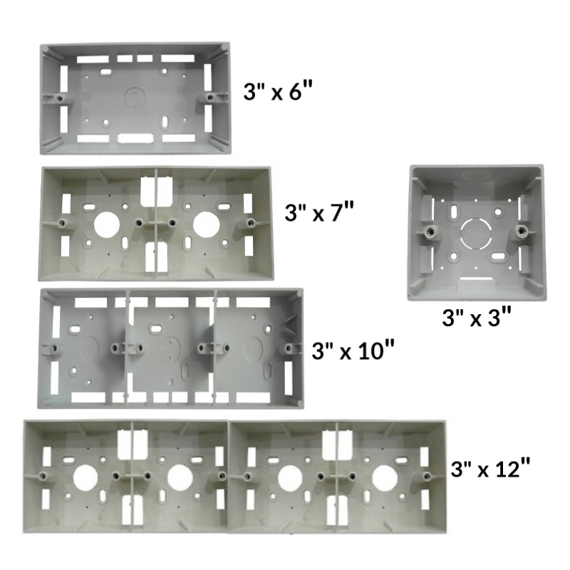 PVC BASE Surface Type Nut Box /Electrical Box /Base 3x3 / 3x6 / 3x7 ...
