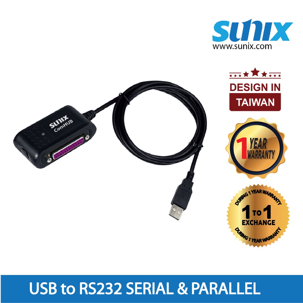 USB to RS232 Serial & Parallel Adapter (Sunix UTM1925C) | Shopee Malaysia