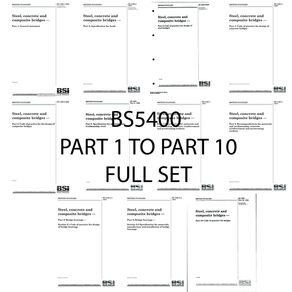 BS 5400 Part 1 to Part 10 Full Set | Shopee Malaysia