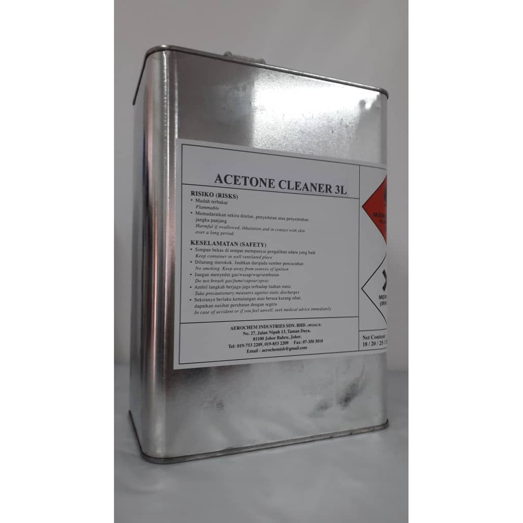 ACETONE CLEANER 3L 99.5% | Shopee Malaysia