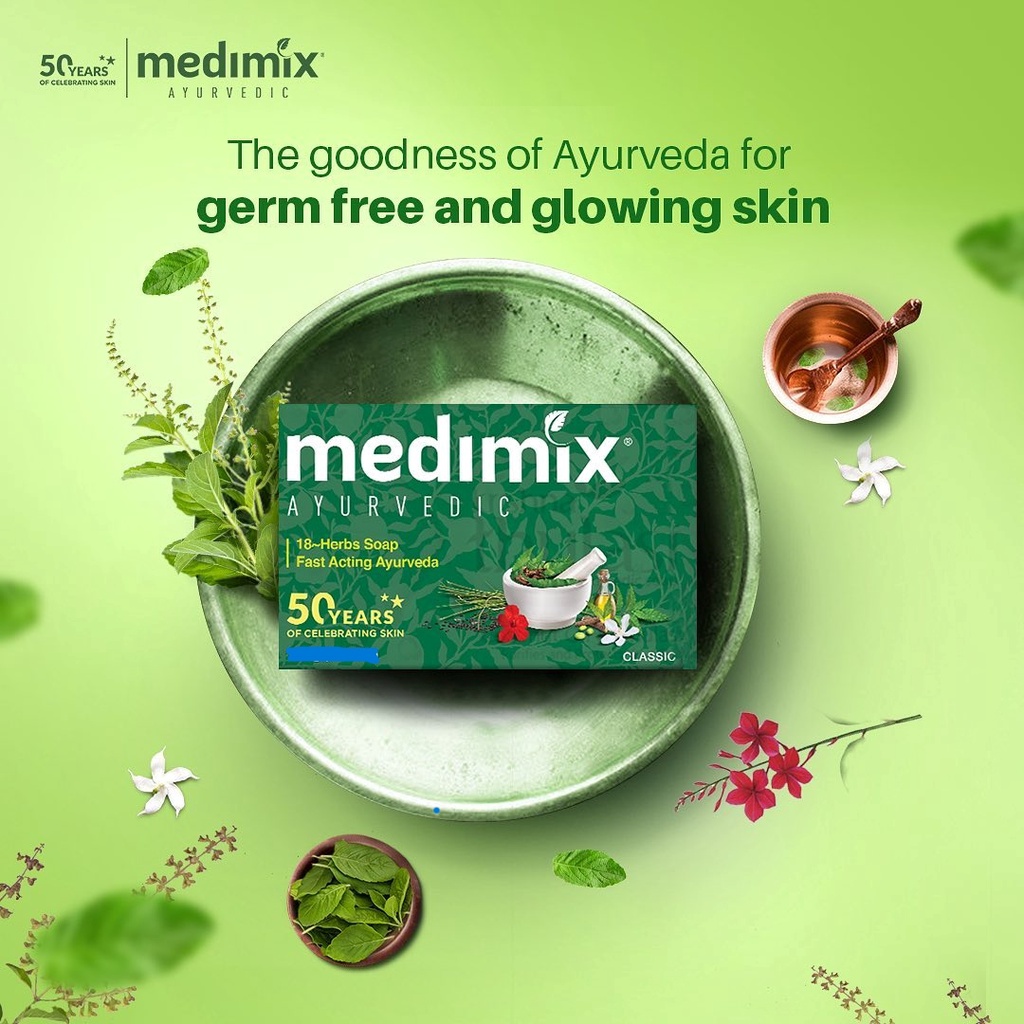 Medimix Ayurvedic 18 Herbs Soap 75g | Shopee Malaysia