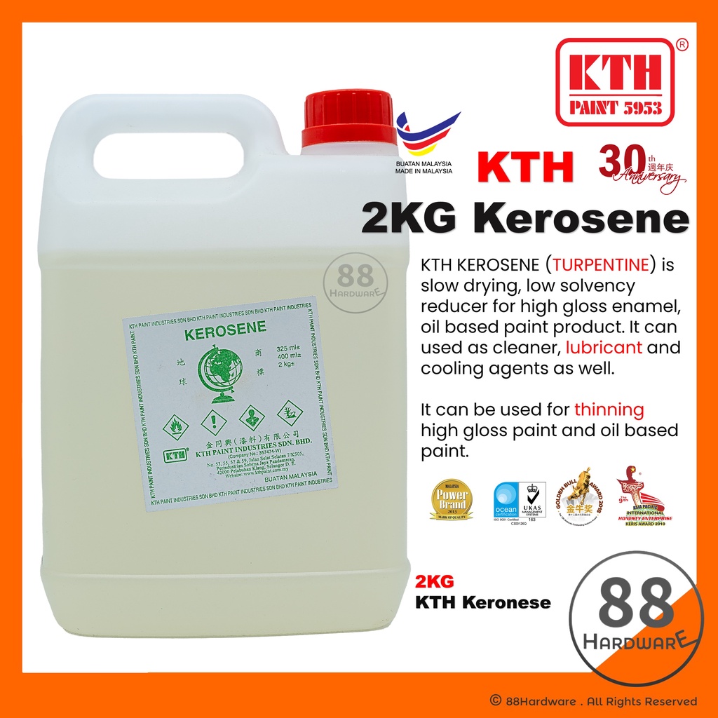 【PREMIUM QUALITY】KTH 2KG Kerosene / Minyak tanah Turpentine Minyak Api ...