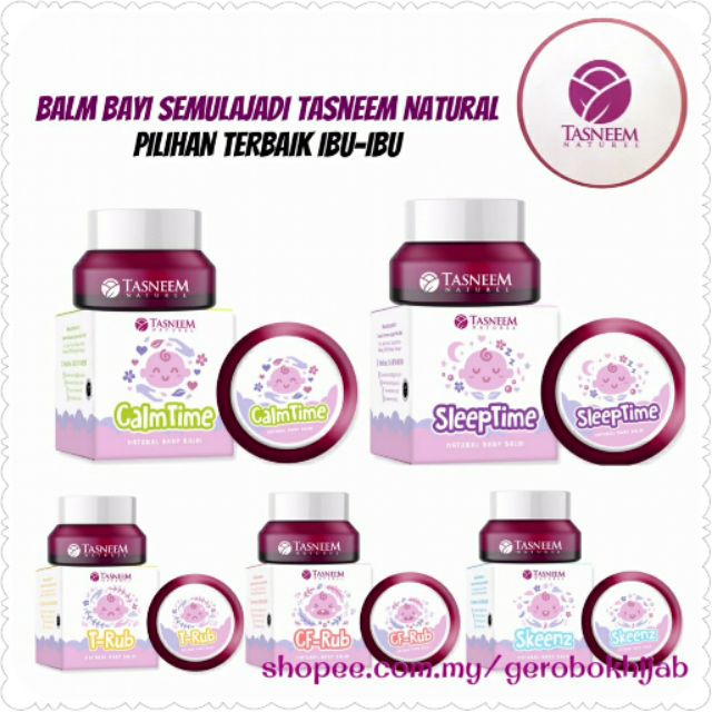 TASNEEM NATURAL BABY BALM T-RUB | CALM TIME | SLEEP TIME | CF- RUB ...