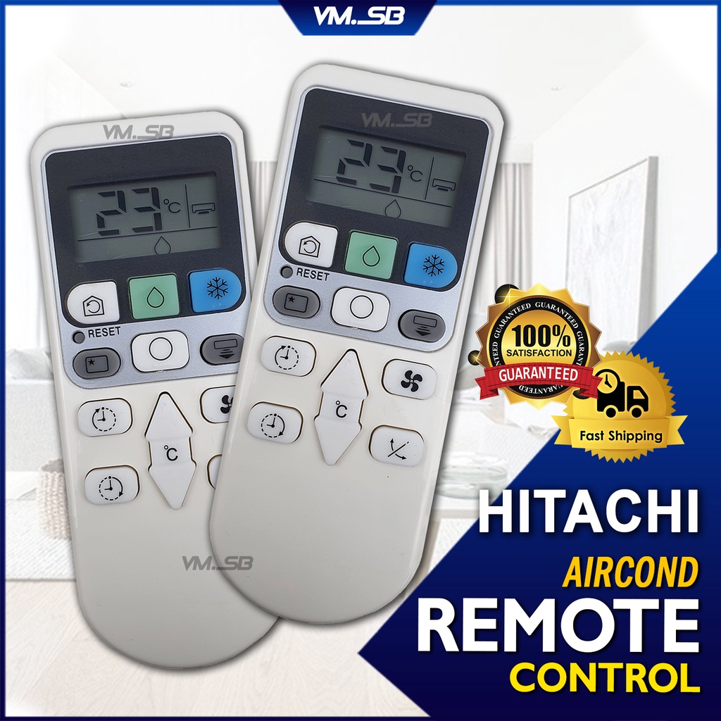 Hitachi RAR-4B1 Universal Remote Control Aircond Air Conditioner Ekon Remot Replacement Alat ...
