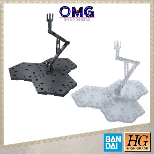 Bandai MG Action Base 4 Clear 58814 Black 58815 MG Gundam Stands Tapak ...