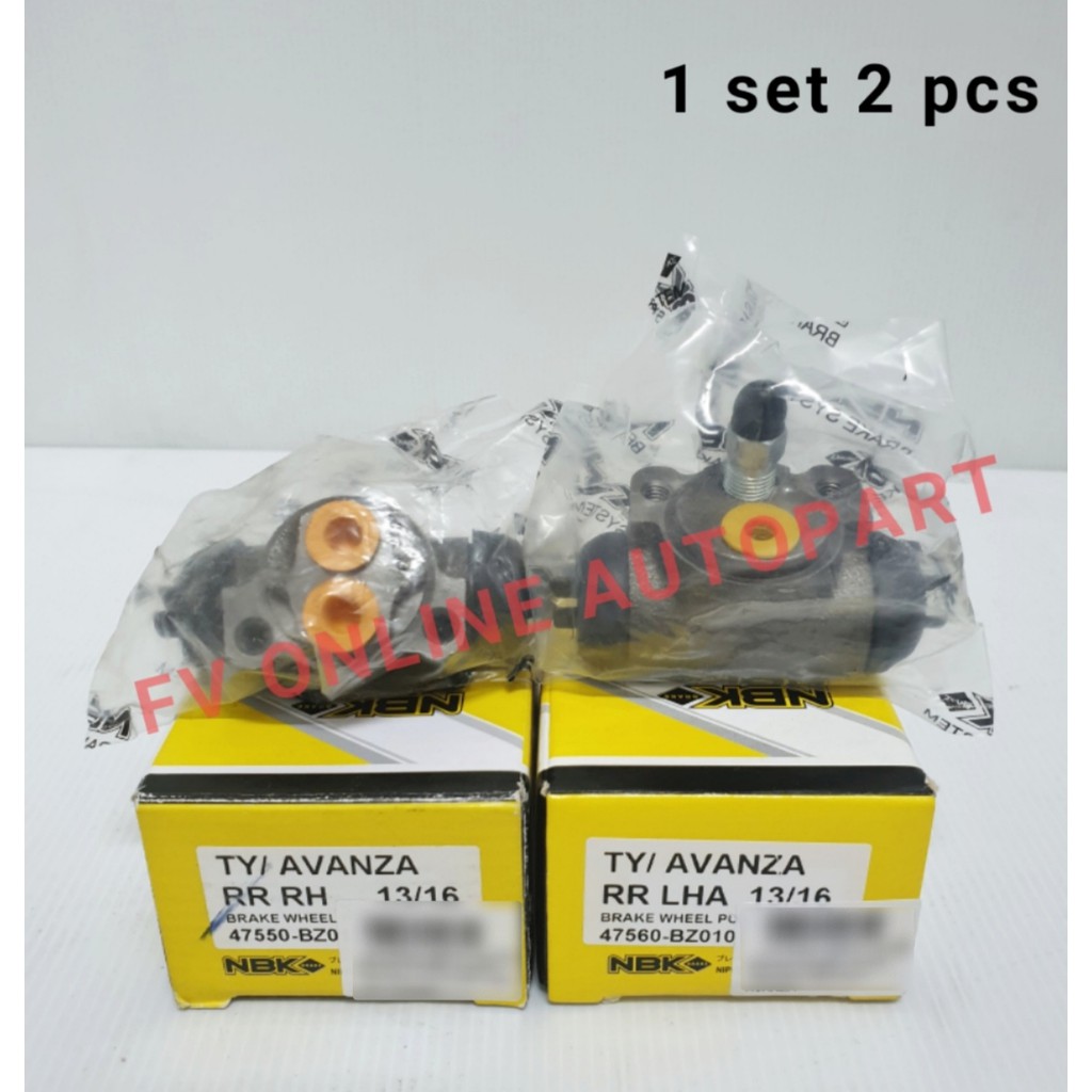NBK - REAR BRAKE WHEEL PUMP (13/16) TOYOTA AVANZA - 1 PAIR (47560 ...