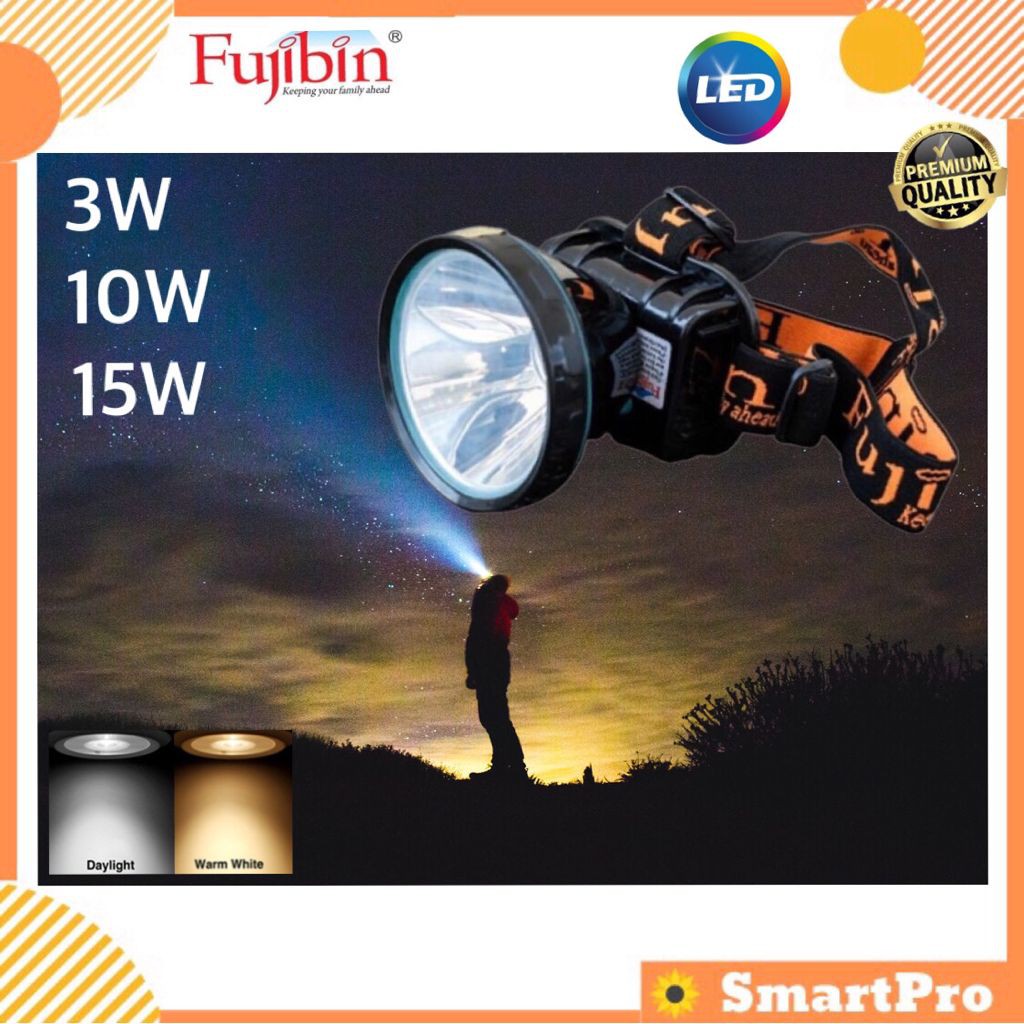 Fujibin High Power Rechargeable LED Head Lamp Lampu Kepala | Shopee ...