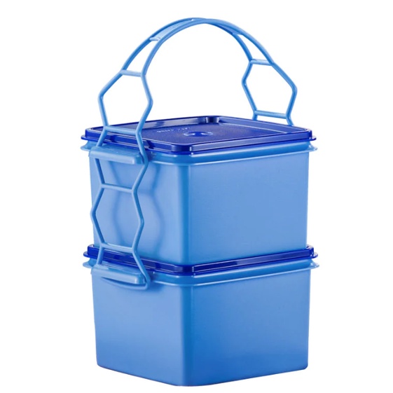 Tupperware Royale Blue Double Deep with Cariolier 1.7L | Shopee Malaysia