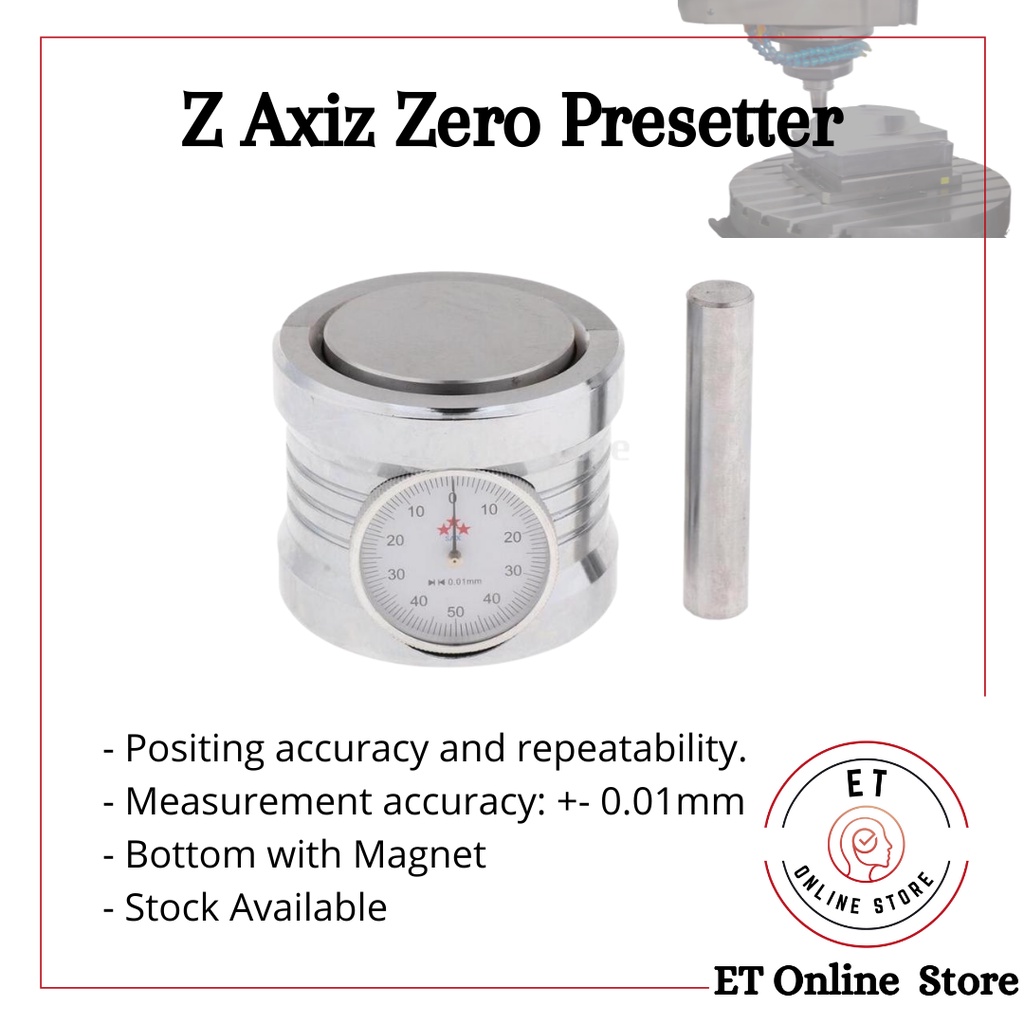 Z Zero Setter, Z Axis, 50mm Height, CNC Milling Machine Accessories ...