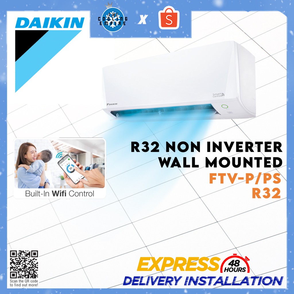 Daikin non-inverter r32 1hp-2.5hp air conditioner with wifi | BeeCost