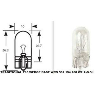 TOSHIBA ORIGINAL T10 / 4090 12V W5W 5W BULB ,MENTOL | Shopee Malaysia