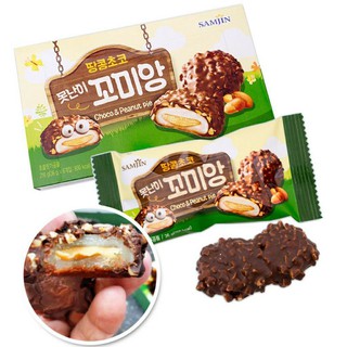 Samjin Comic Choco & Peanut pie 216g / mochi pie pai Keik Chocolate Kcg ...