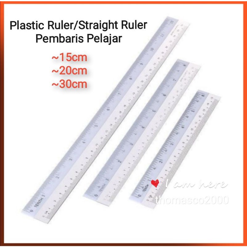 Plastic Straight Ruler / Pembaris Pelajar / Soft Ruler 15cm, 20cm, 30cm | Shopee Malaysia