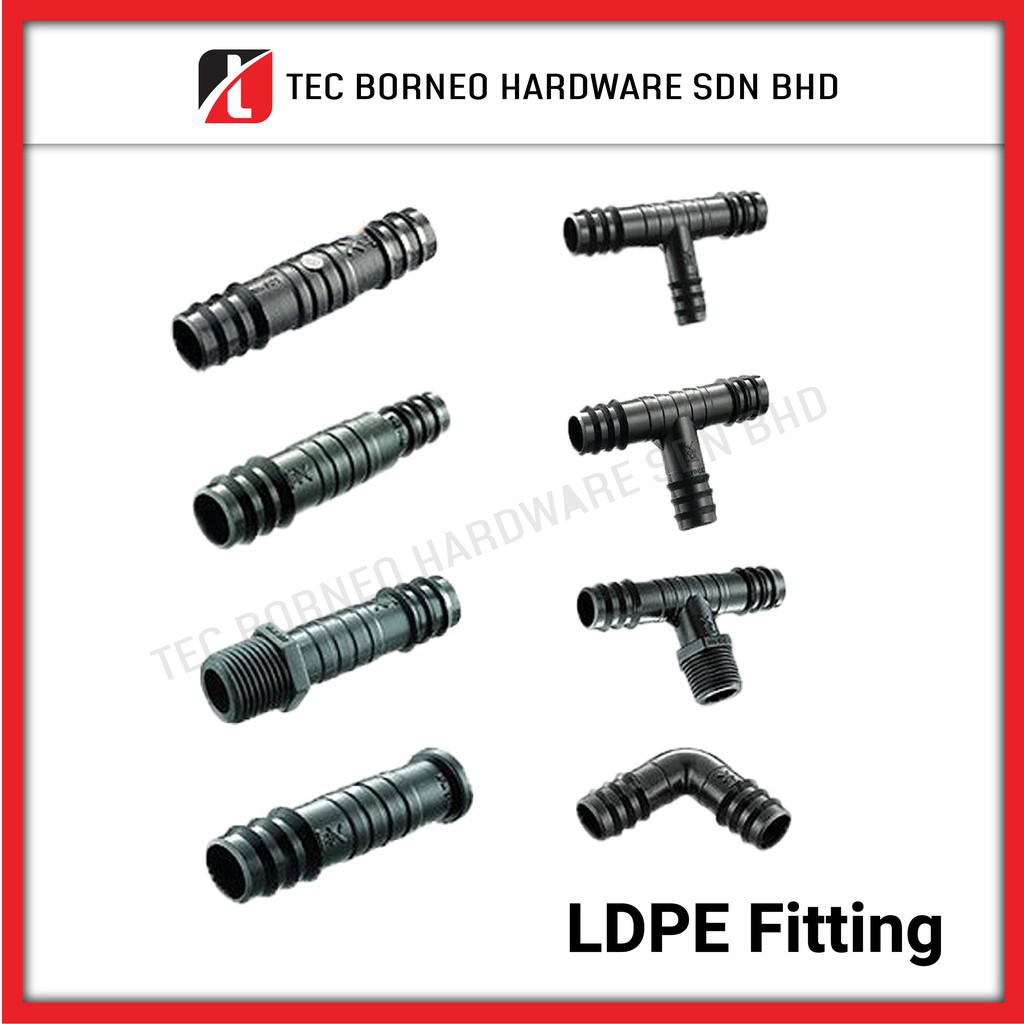 TEC LDPE Polypipe Poly Pipe Irrigation Tubing Water Fitting 16mm / 20mm ...