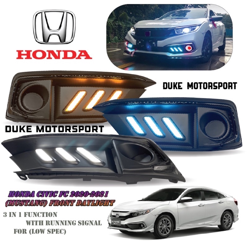 Honda Civic Fc FL 2020-2021 (Mustang) Front DRL Daylight Day Light 3 in ...