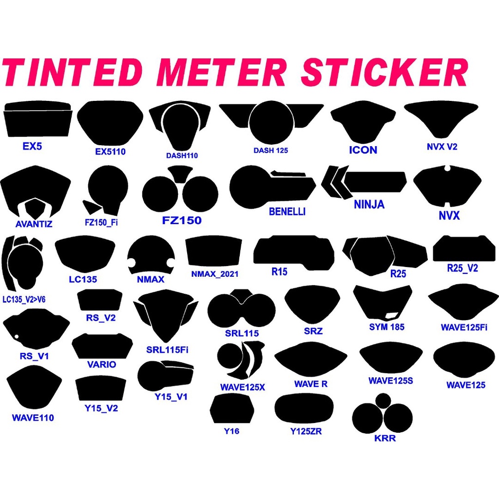 Tinted Meter Motor Ready Stock (Sticker Kuning) | Shopee Malaysia