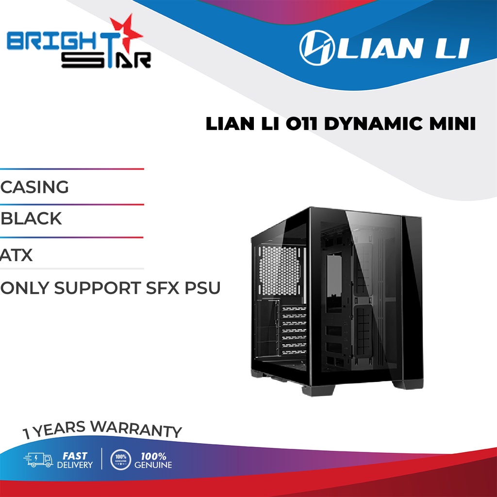 PC CASE O11D MINI / LIAN LI O11 DYNAMIC MINI / ATX CASING (BLACK / SNOW ...