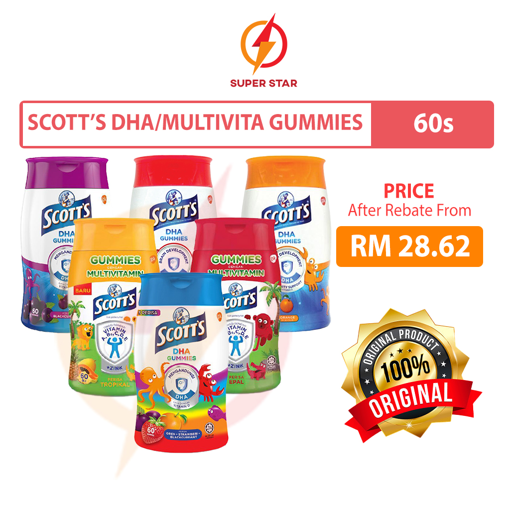 Scott's DHA Gummies/Multivitamin Gummies 60s | Shopee Malaysia