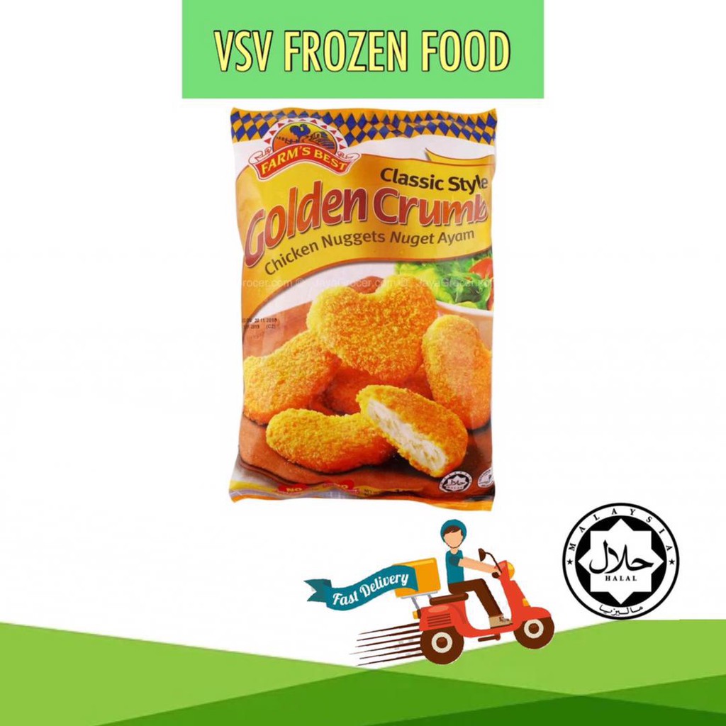 [FARM'S BEST] Classic Style Golden Crumb Chicken Nugget (1kg) | Shopee ...