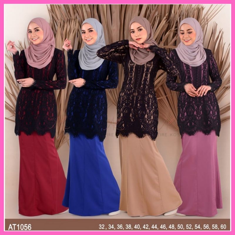 [SIZE 32-60] AT1056 AMEISHA LACE KURUNG PLUS SIZE CANTIK / KURUNG NIKAH AYANNA | Shopee Malaysia