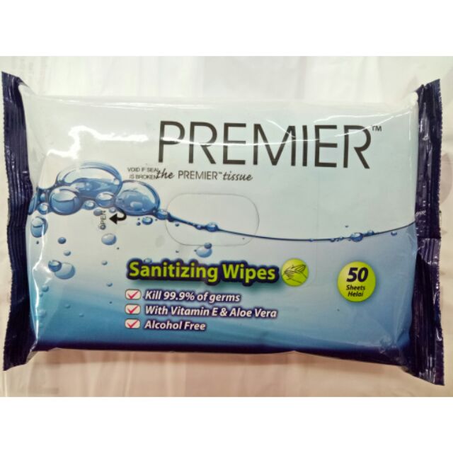 Premier sanitizing wipes tisu 50pcs | Shopee Malaysia
