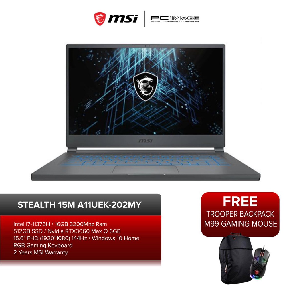 MSI Stealth 15M Price in Malaysia & Specs - RM5499 | TechNave