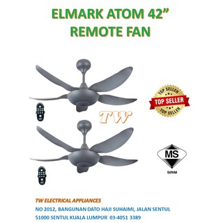 ELMARK CEILING FAN ATOM 42 inch WITH REMOTE CONTROL ELMARK KIPAS SILING ...