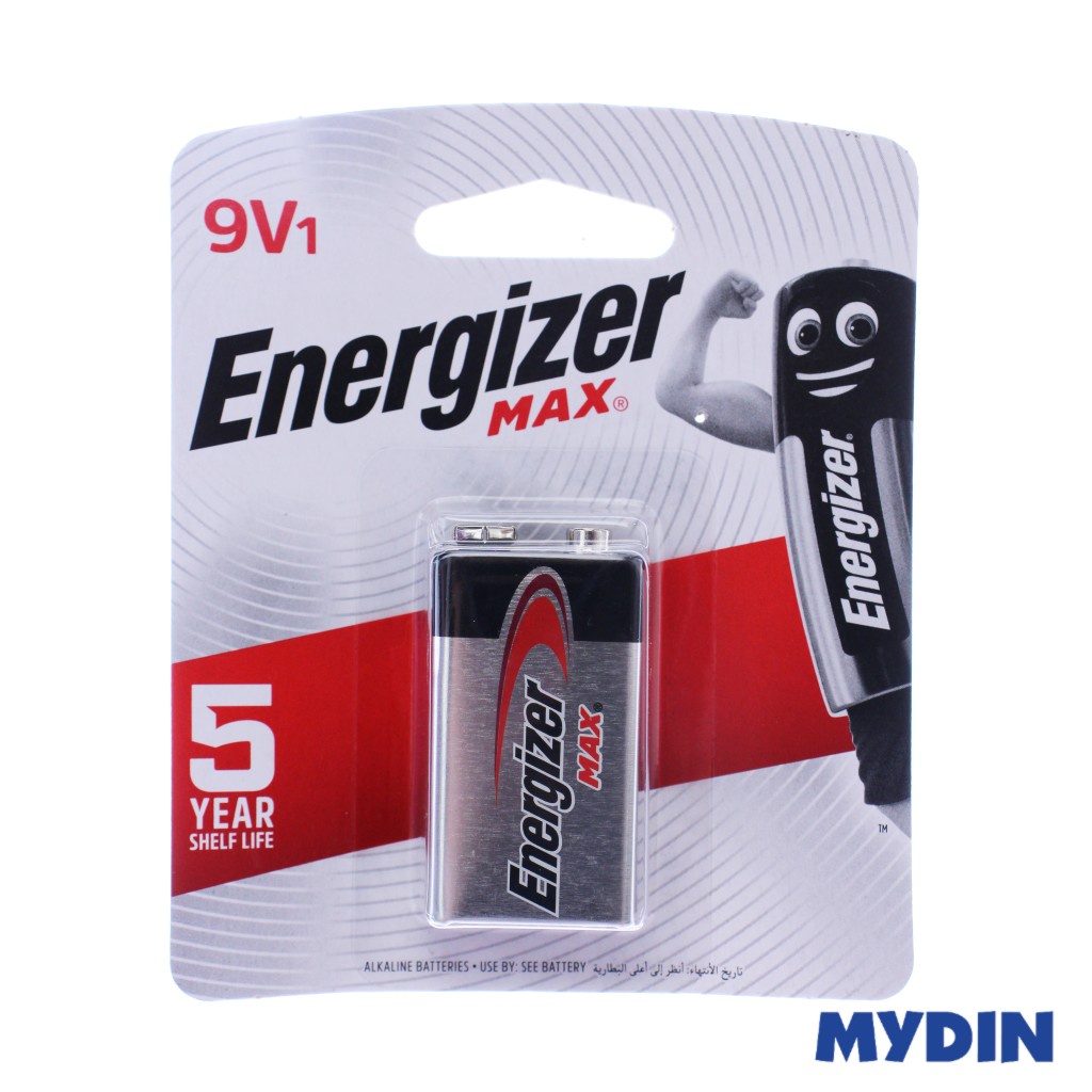 Energizer Max 9V Alkaline Batteries 522BP1 1 Pack | Shopee Malaysia